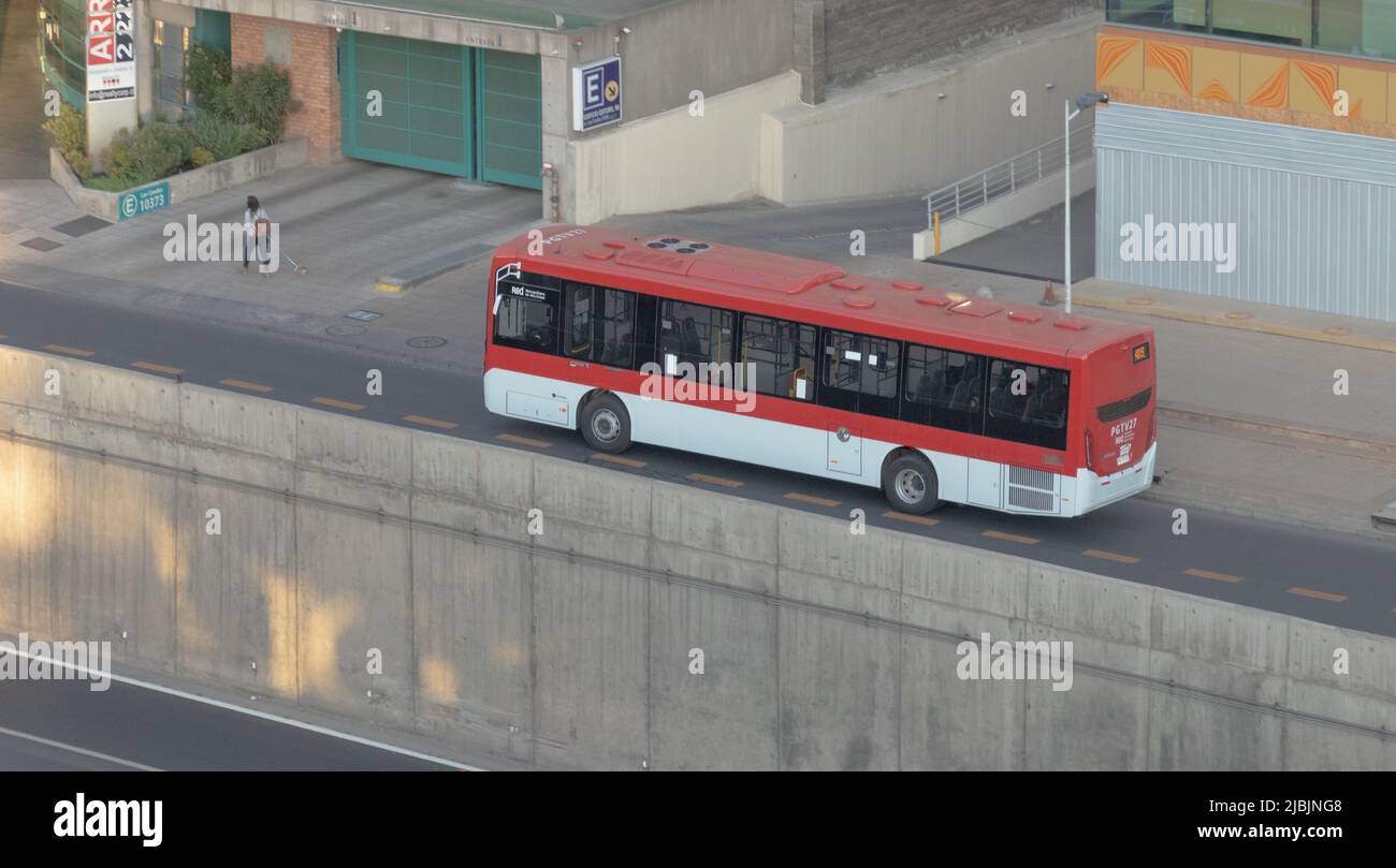 Bus in Santiago, Chile Stock Photo - Alamy