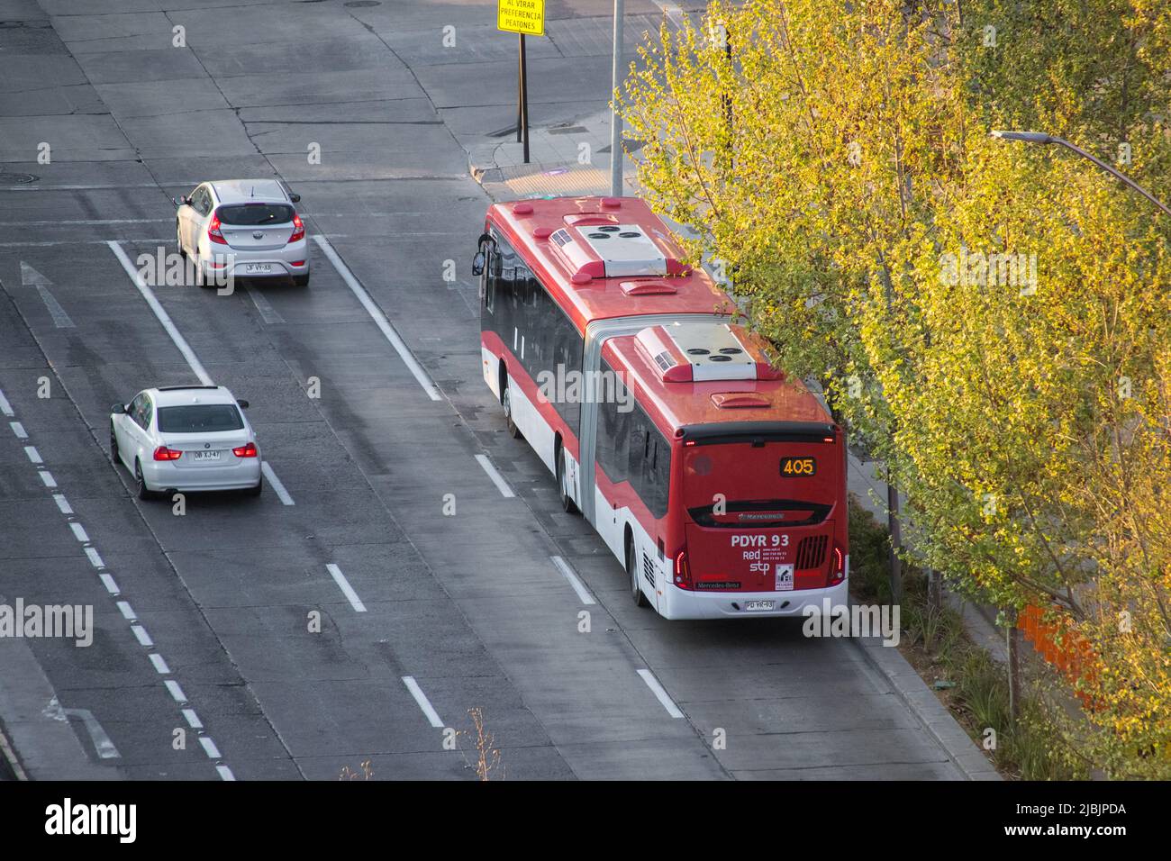 Bus in Santiago, Chile Stock Photo - Alamy