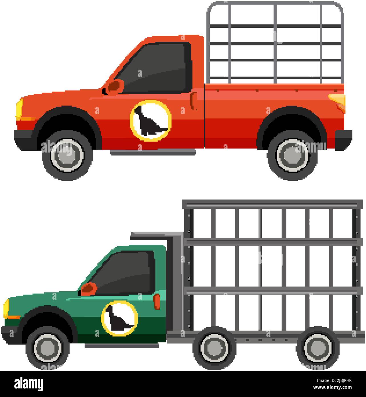 Safari cage car on white background illustration Stock Vector Image ...