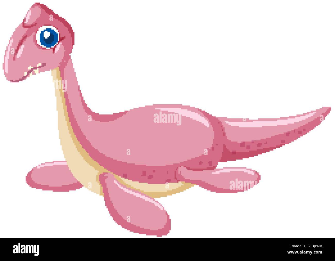 Cute Plesiosaurus Dinosaur Cartoon illustration Stock Vector Image ...