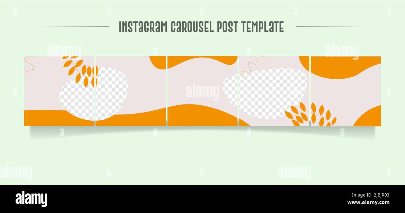 Instagram and social media carousel post template Stock Vector Image ...