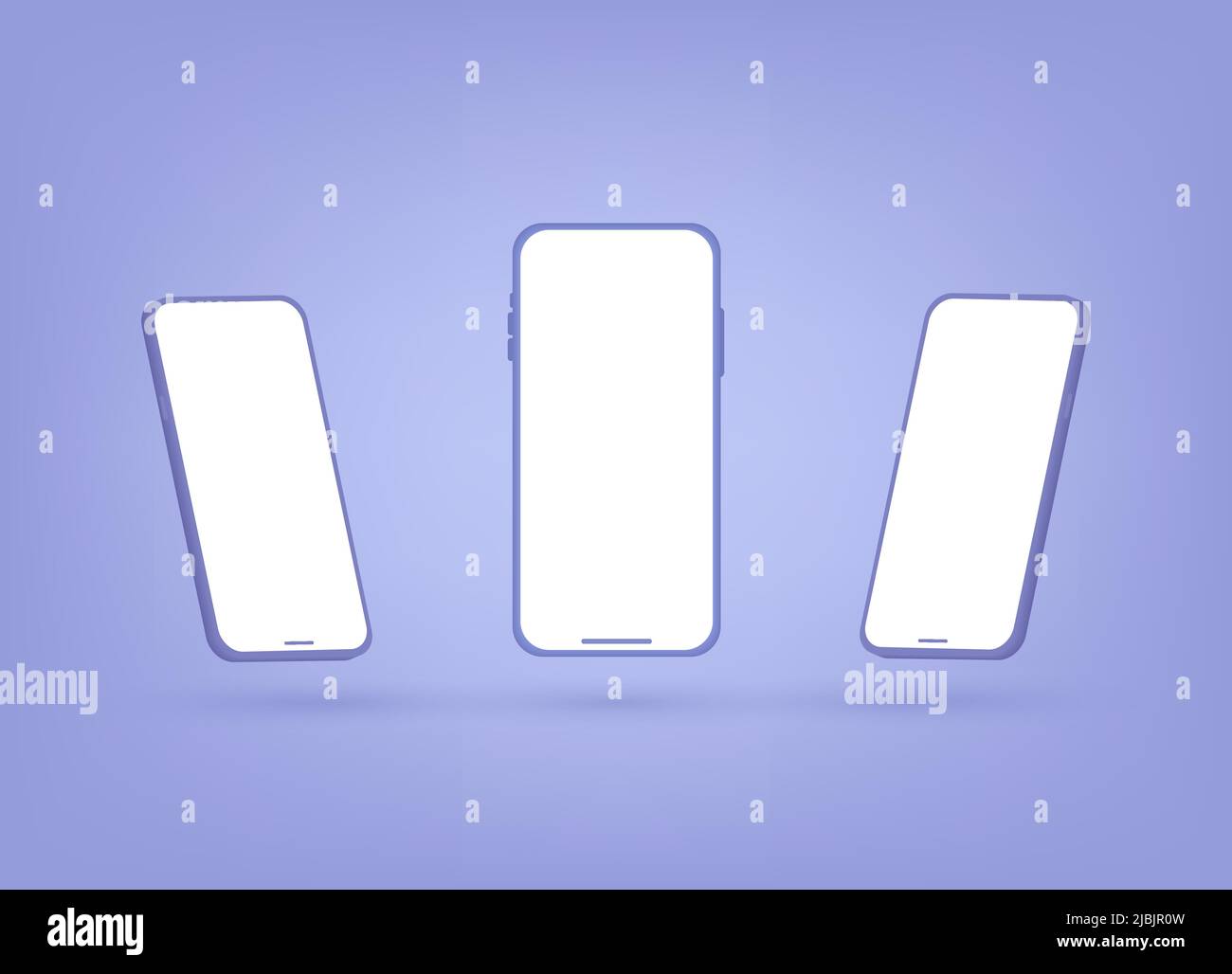 Smartphone interface empty screen, 3d illustration Stock Vector Image ...