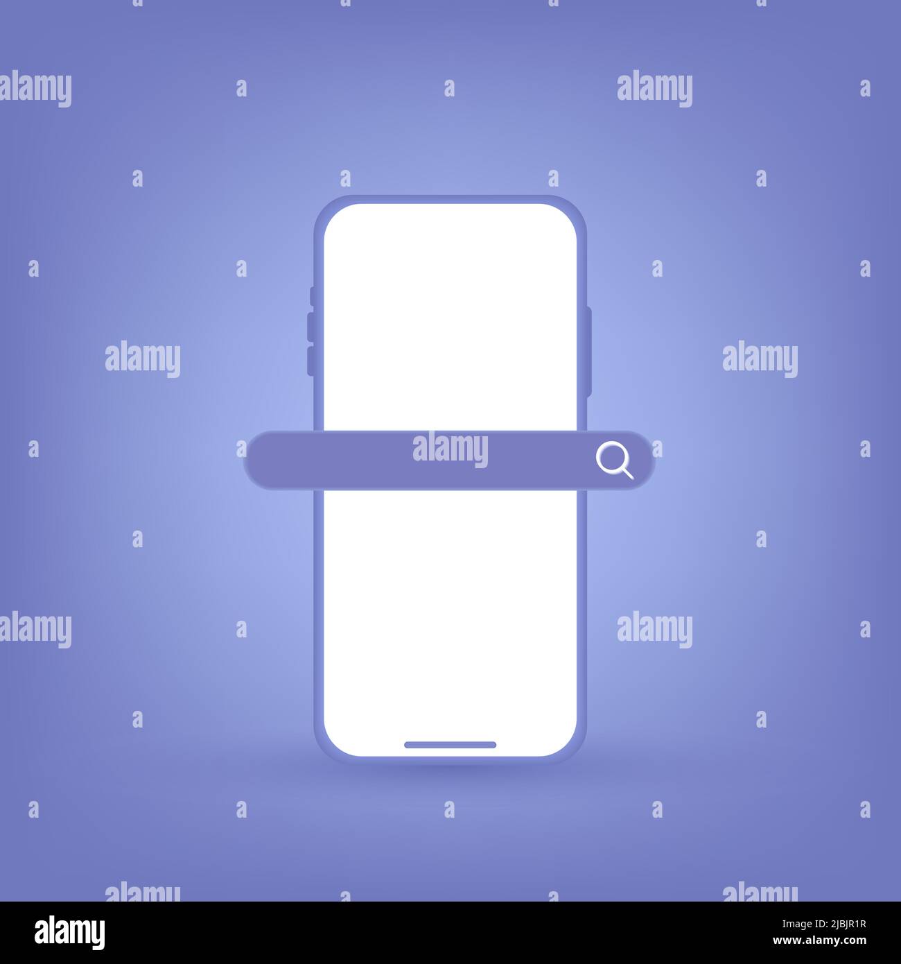 Smartphone interface empty screen, 3d illustration Stock Vector Image ...