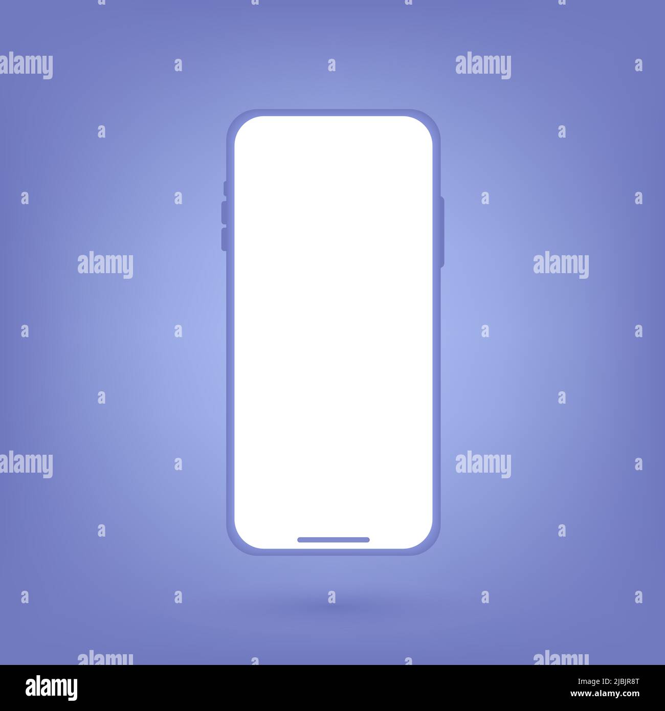 Smartphone interface empty screen, 3d illustration Stock Vector Image ...