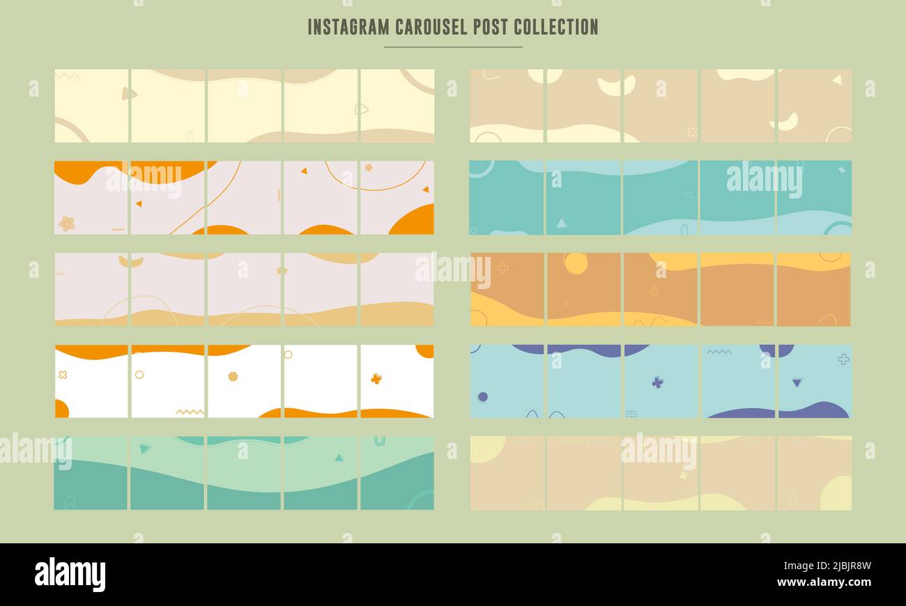 Instagram carousel post collection Stock Vector Image & Art - Alamy