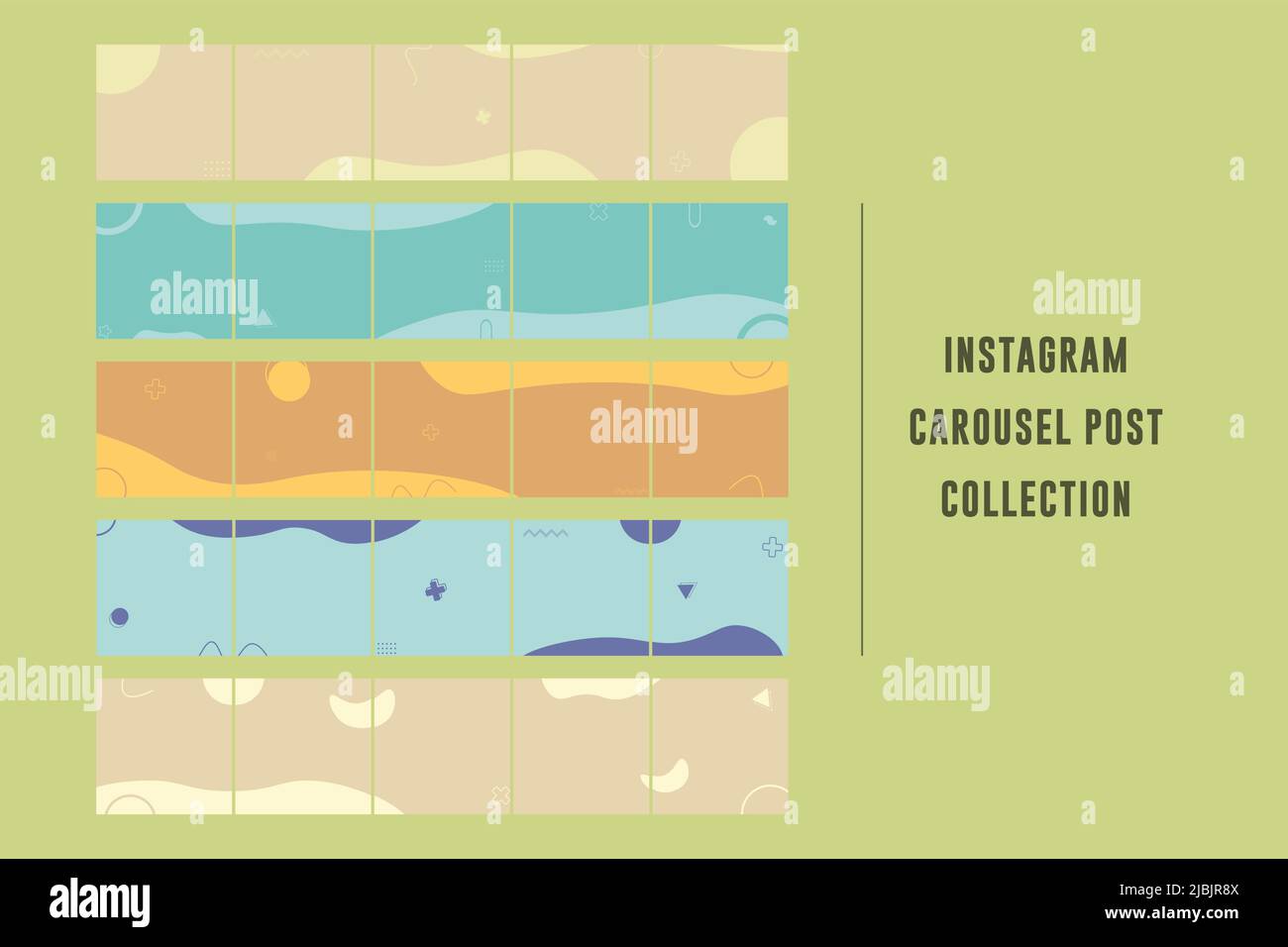 Instagram carousel post collection Stock Vector Image & Art - Alamy