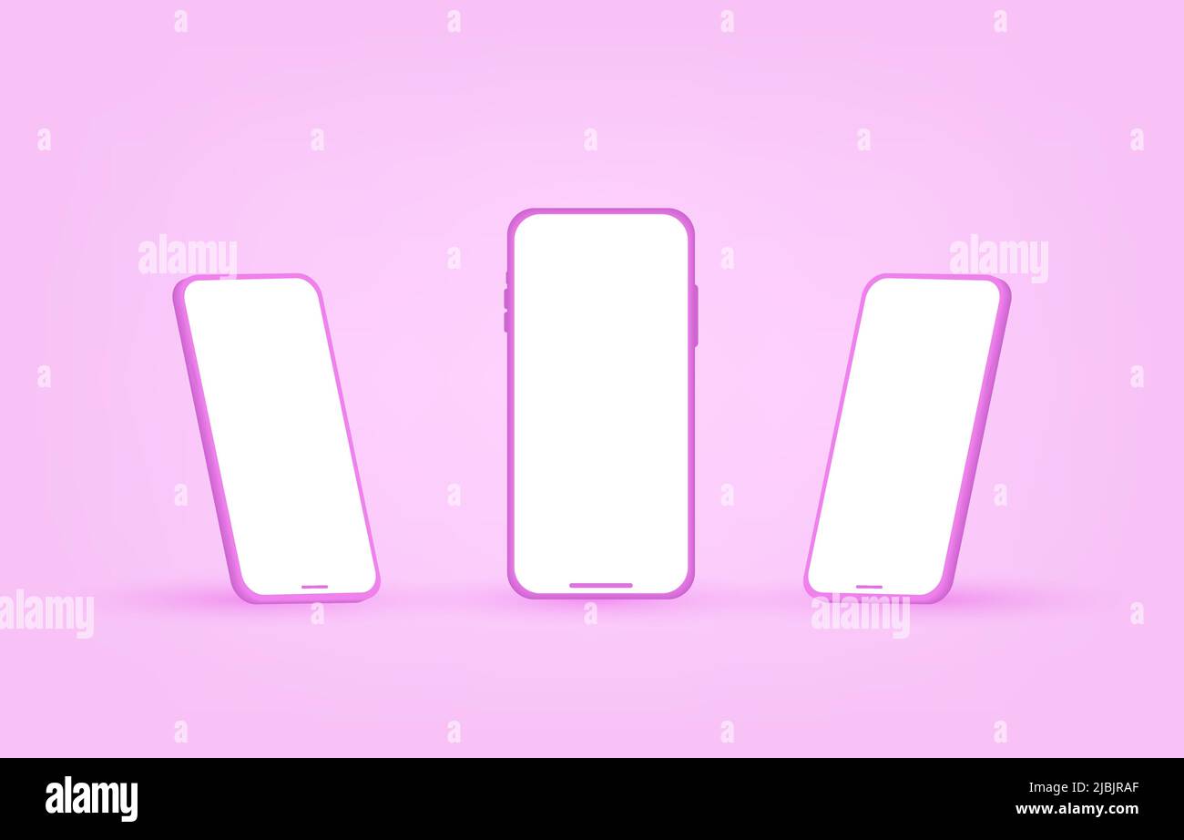 Smartphone interface empty screen, 3d illustration Stock Vector Image ...