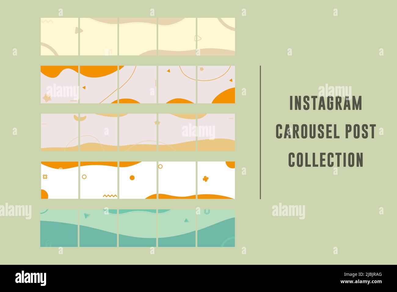 Instagram carousel post collection Stock Vector Image & Art - Alamy