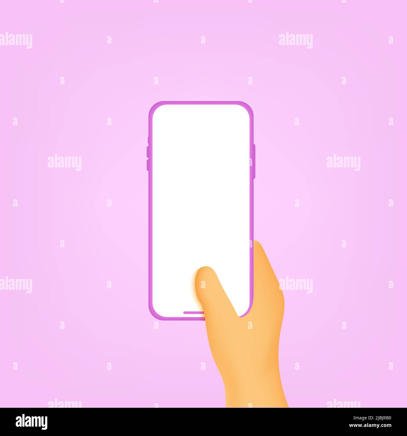 Smartphone interface empty screen, 3d illustration Stock Vector Image ...