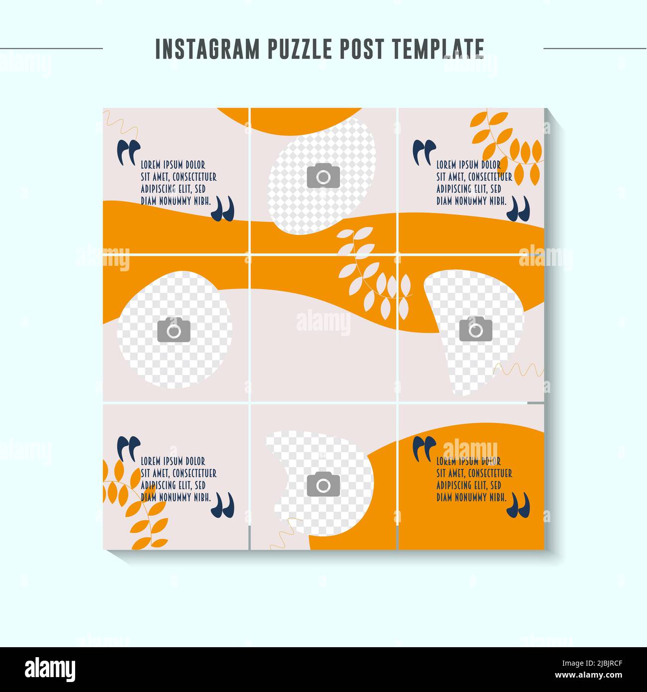 Instagram and social media puzzle feed post template Stock Vector Image ...