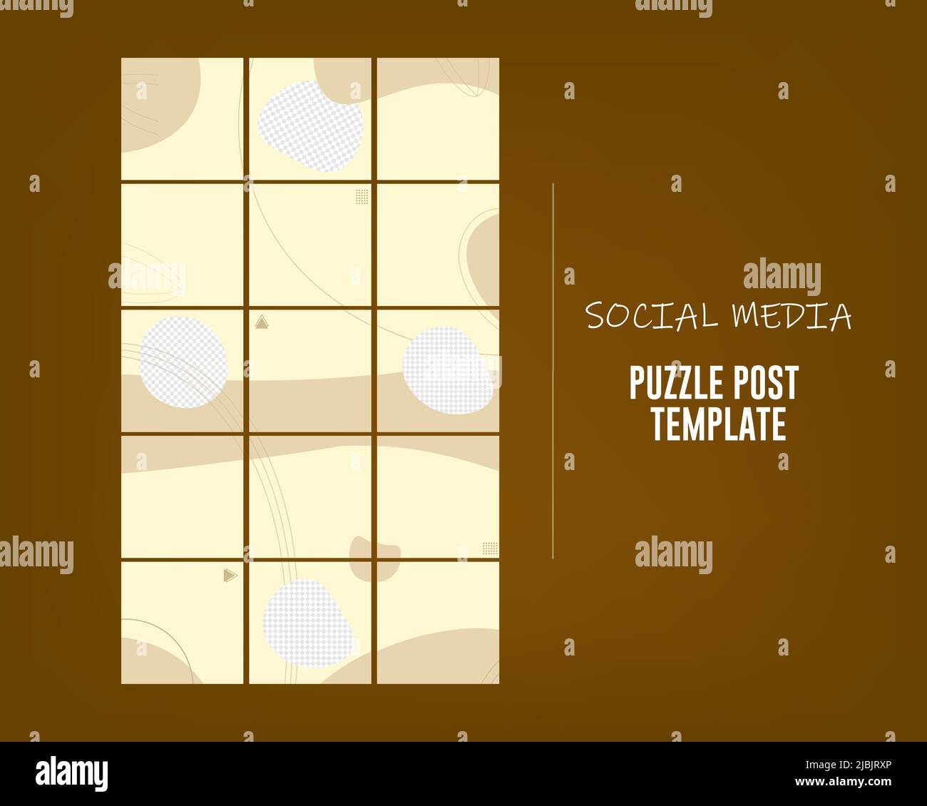 Instagram and social media puzzle feed post template Stock Vector Image ...