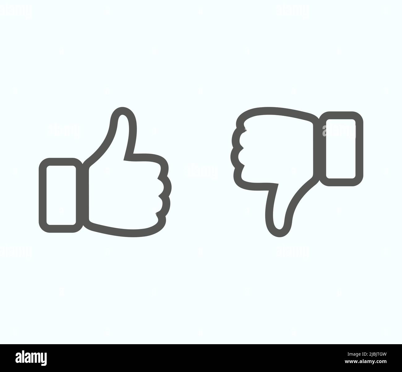 Like or thumb up and unlike Icons, Vector Set Stock Vector Image & Art ...