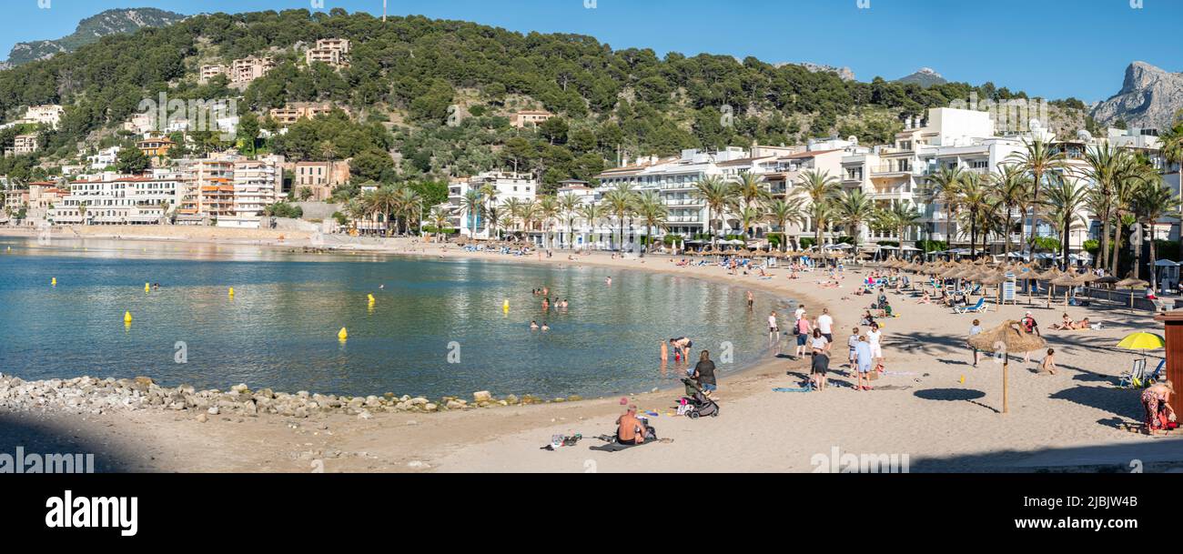 Repic beach, Soller valley, Mallorca, Balearic Islands, Spain Stock ...