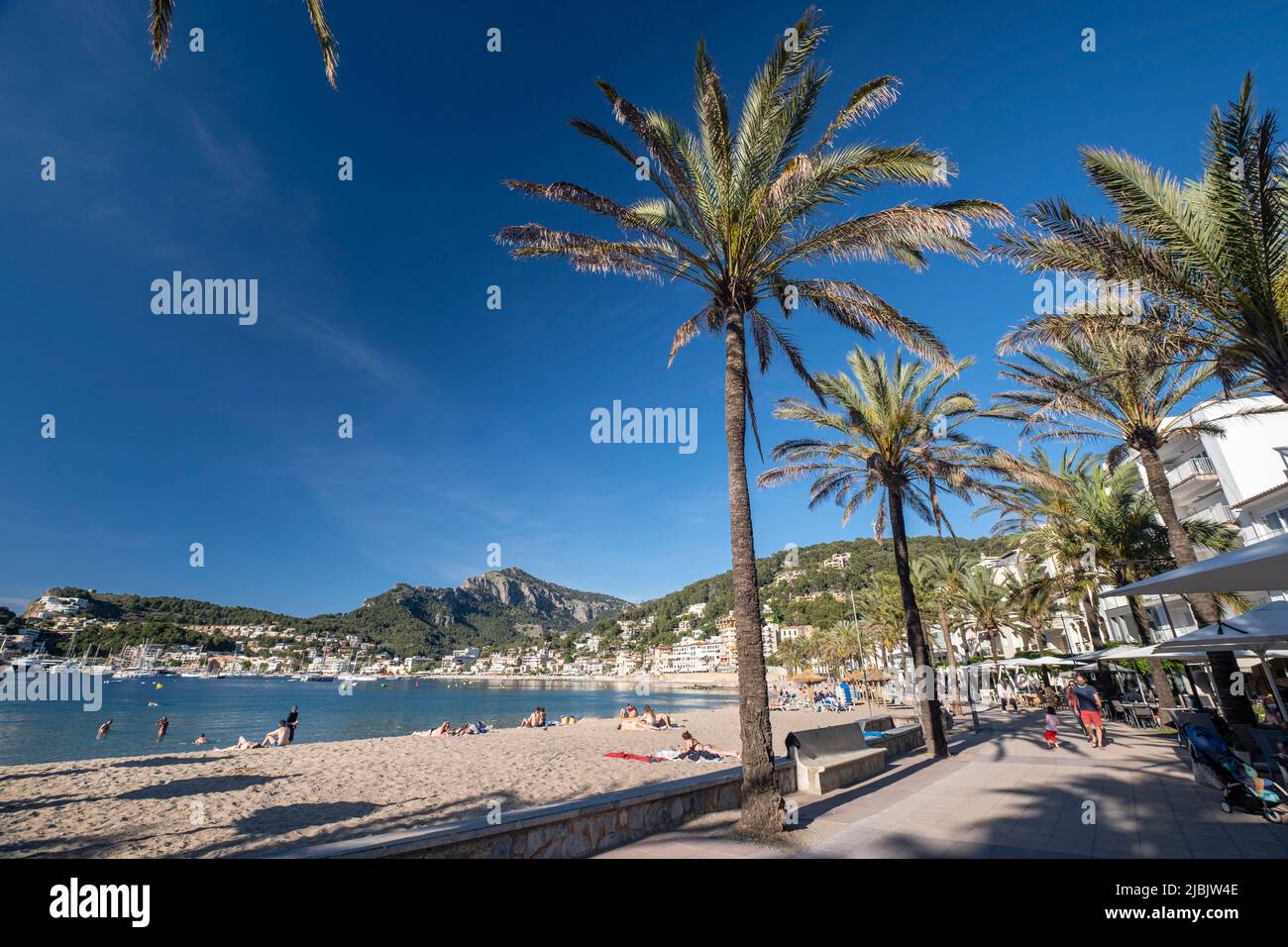Repic beach, Soller valley, Mallorca, Balearic Islands, Spain Stock ...