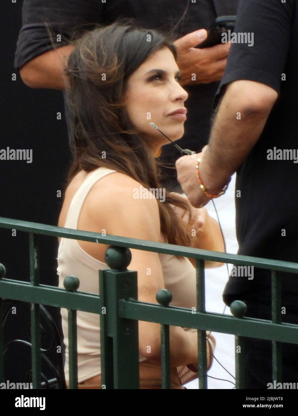 Portofino, Elisabetta Canalis shooting on the set of a commercial Stock Photo - Alamy