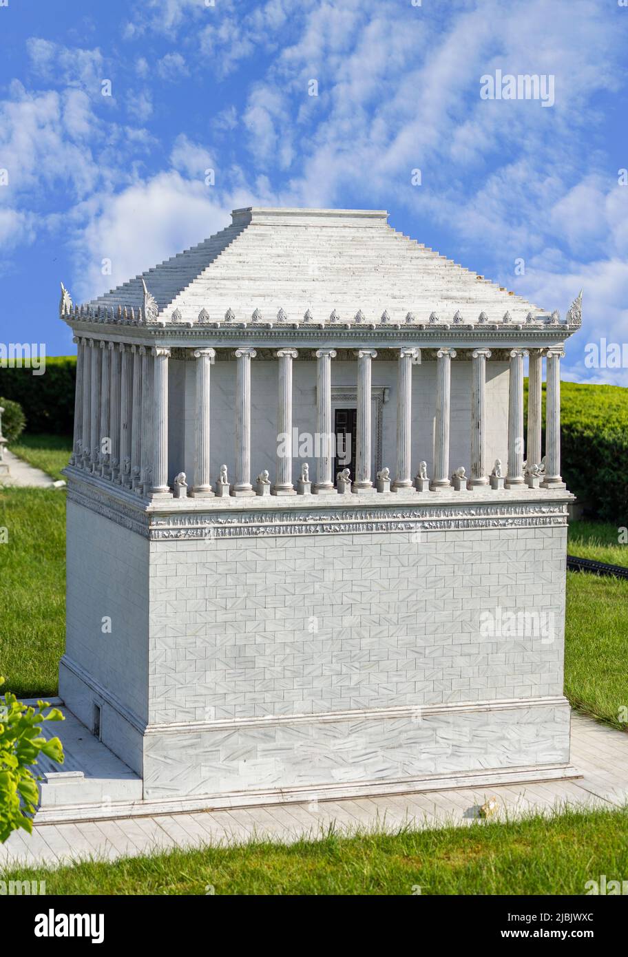 Mausoleum at Halicarnassus in Miniaturk Park of Istanbul, Turkey Stock ...