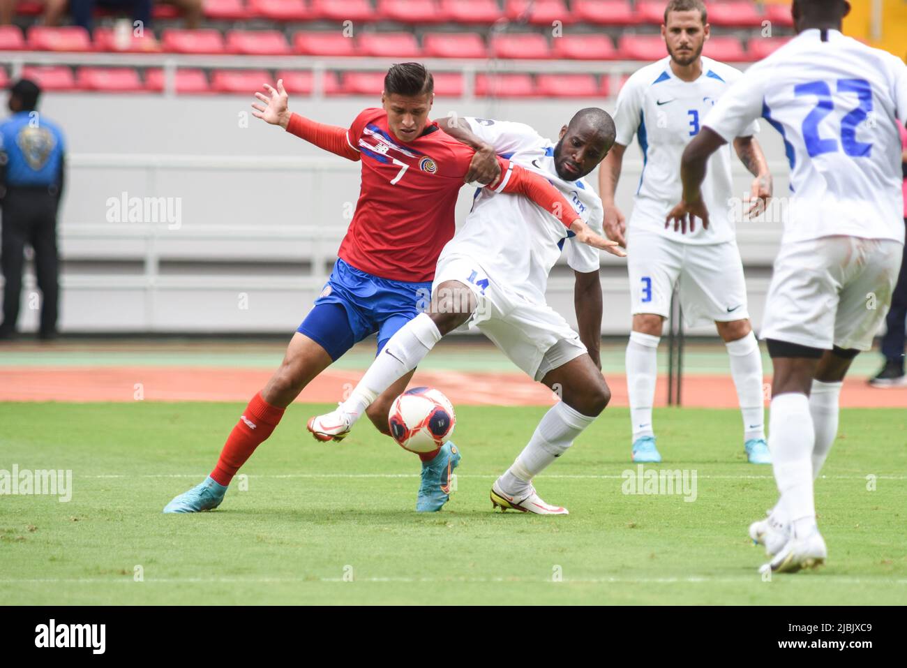 SAN JOSE, Costa Rica: Costa rican striker Anthony Contreras in action ...
