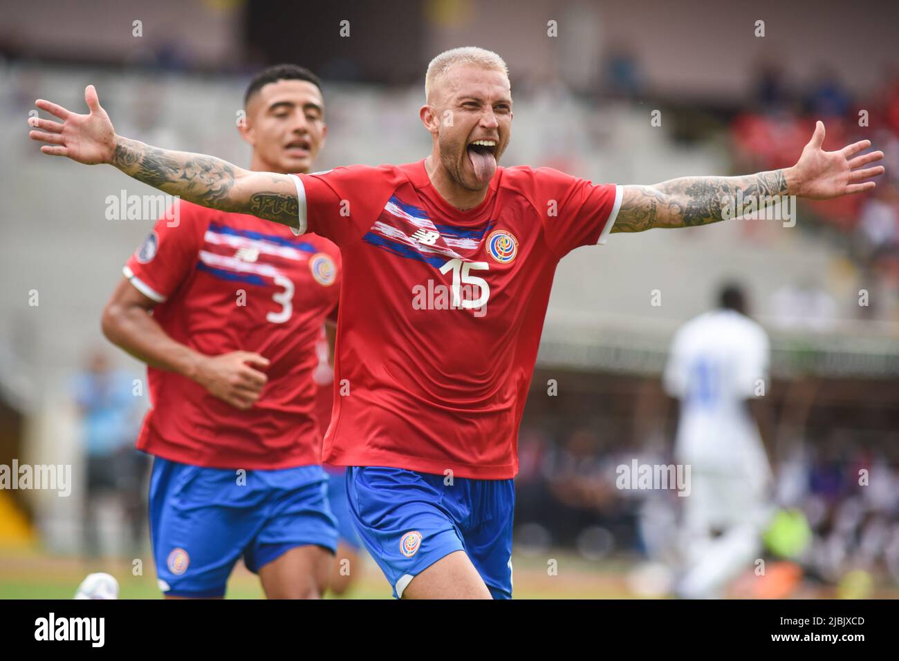 SAN JOSE, Costa Rica: Costa rican defender Francisco Calvo celebrates ...