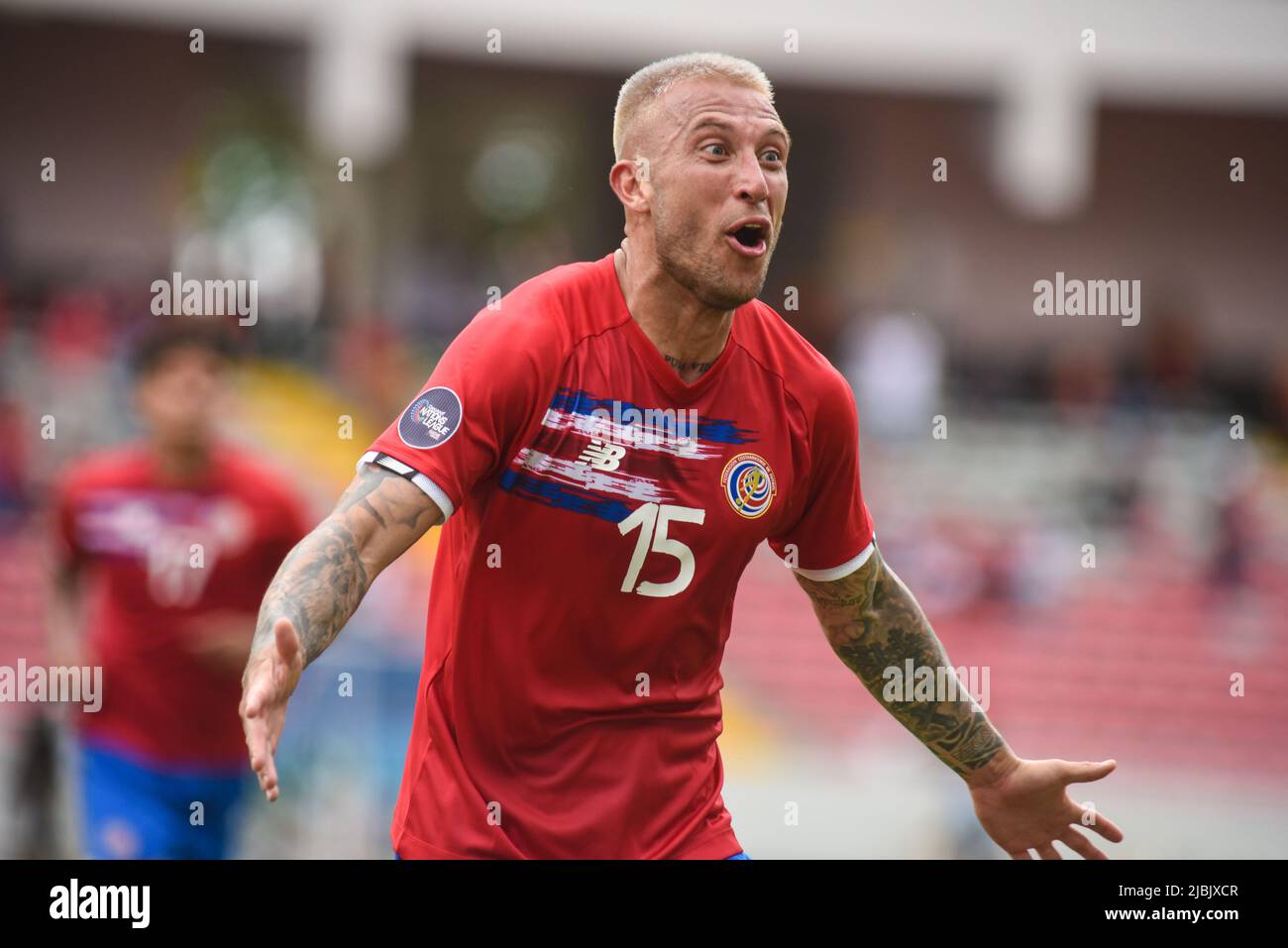 SAN JOSE, Costa Rica: Costa rican defender Francisco Calvo celebrates ...