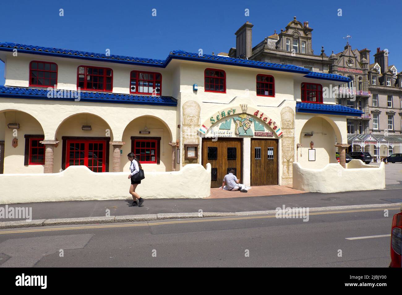Newquay Cornwall England UK June 6 2022 town centre Stock Photo - Alamy