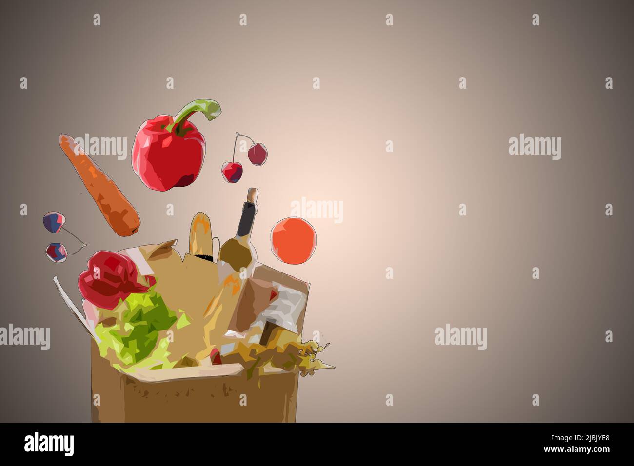 Cardboard and paper food items hi-res stock photography and images - Alamy