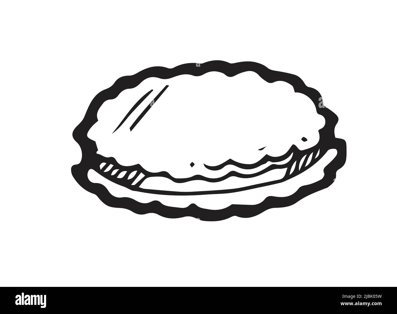 Shortbread layer. White sweet bread pastries. Ready dish. Food ...