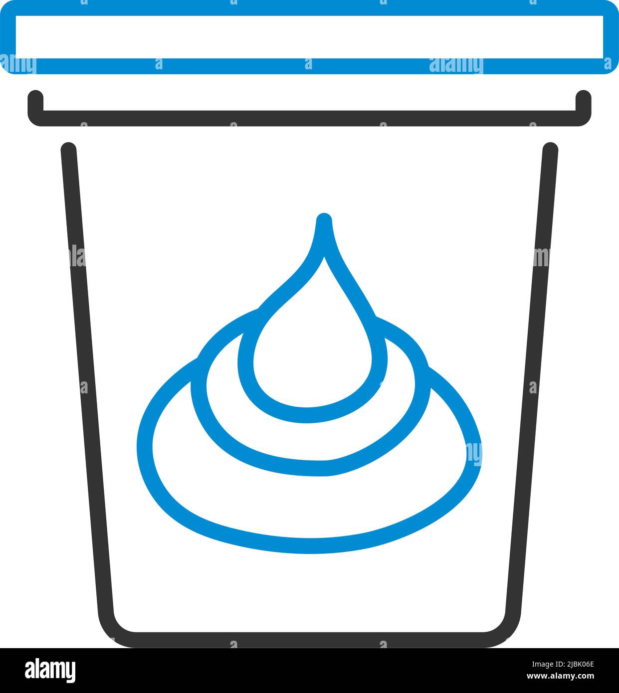 Sour Cream Icon. Editable Bold Outline With Color Fill Design. Vector ...