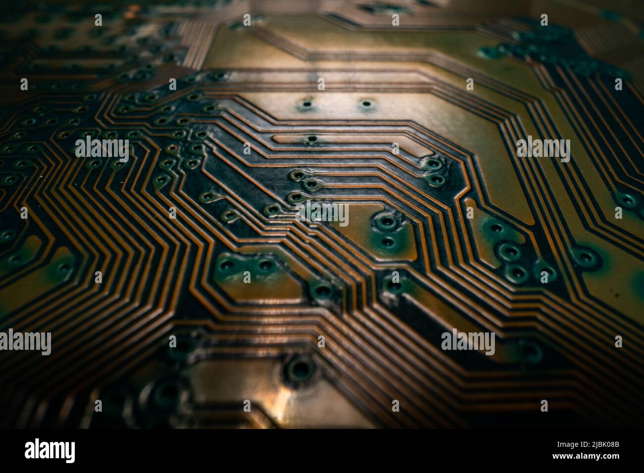 Circuit board. Technological electronic plate with roads and other ...