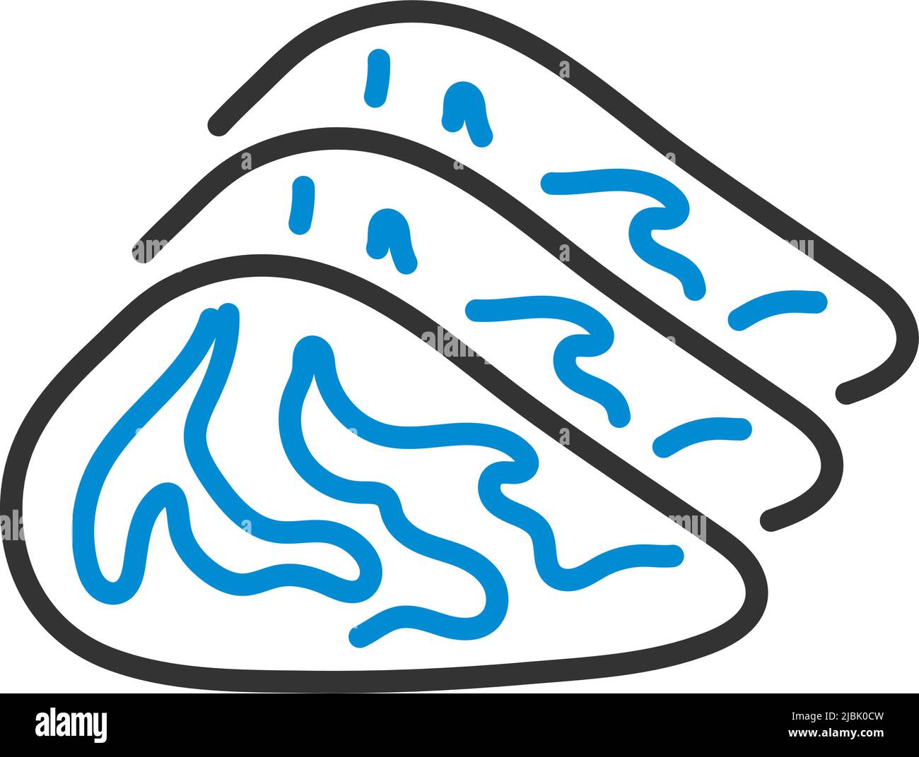 Raw Meat Steak Icon. Editable Bold Outline With Color Fill Design ...