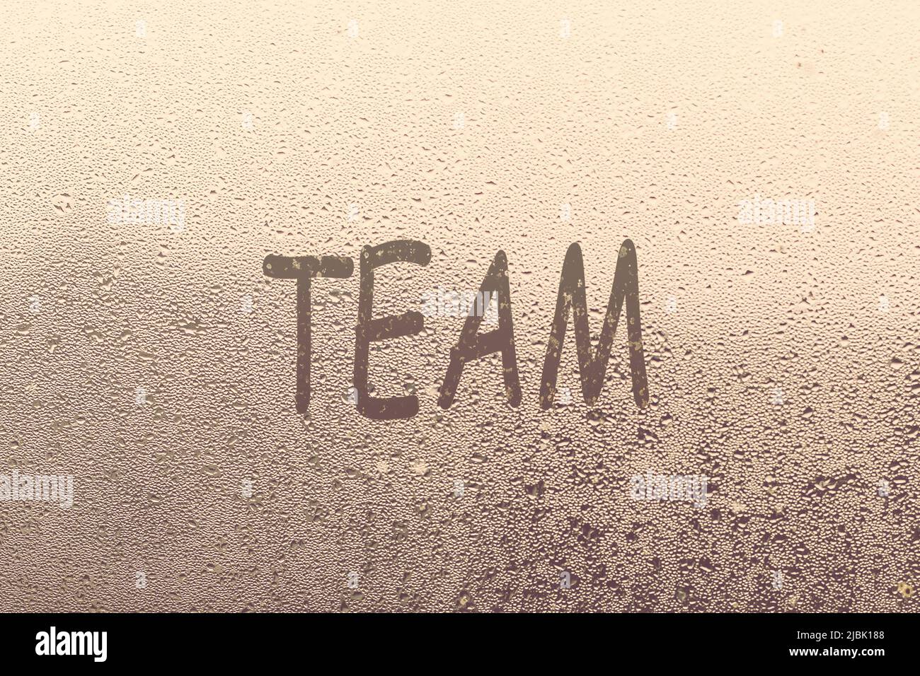 team word written on a window with raindrops Stock Photo - Alamy