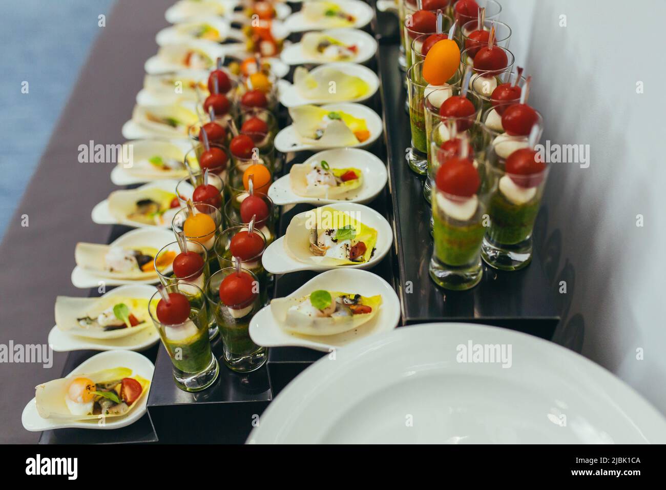 Cold snacks at a conference event Stock Photo - Alamy