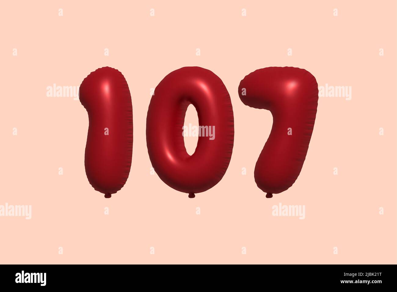 107 3d number balloon made of realistic metallic air balloon 3d ...