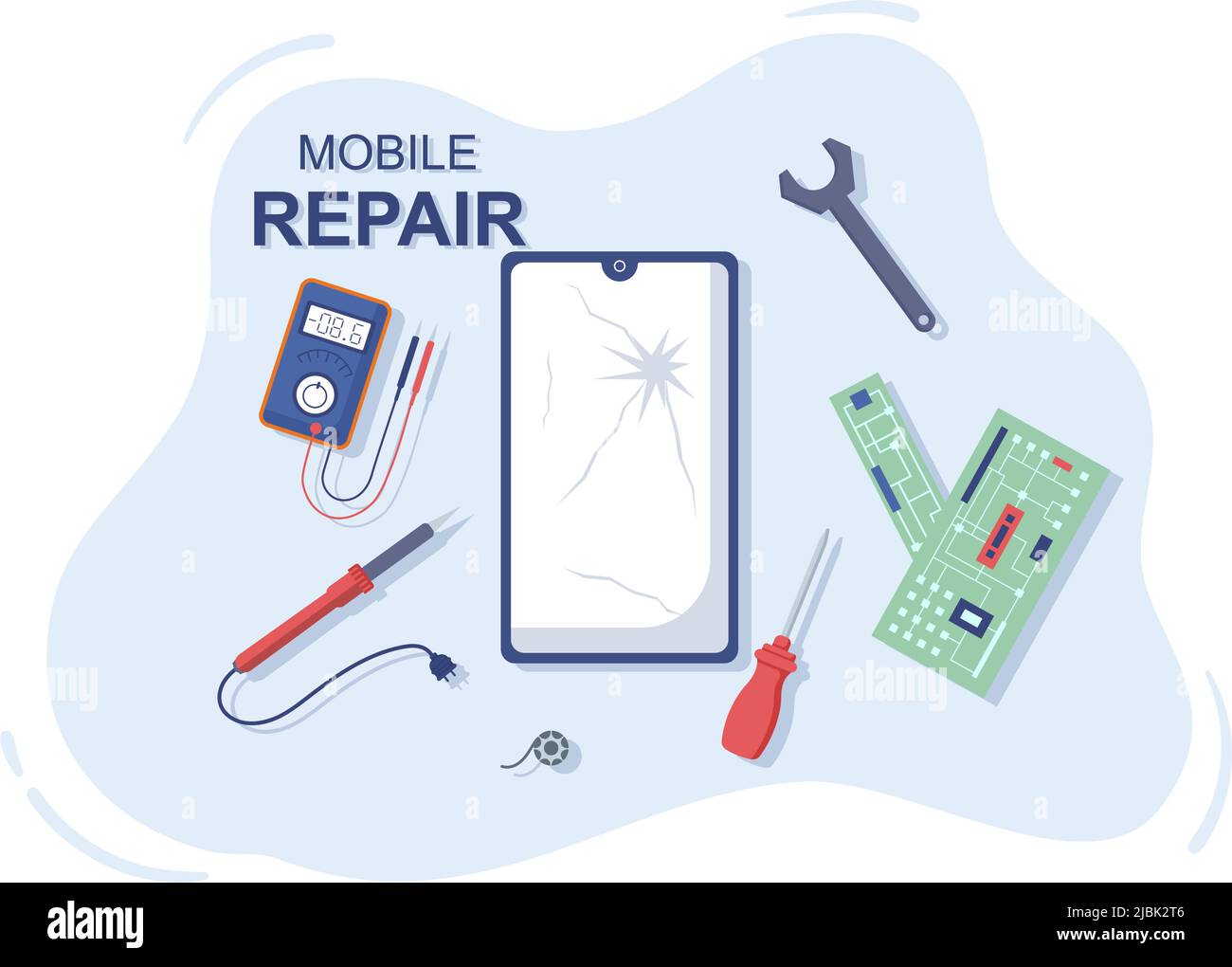 Mobile Repair of a Telephone or Smartphone Electronics Service with ...