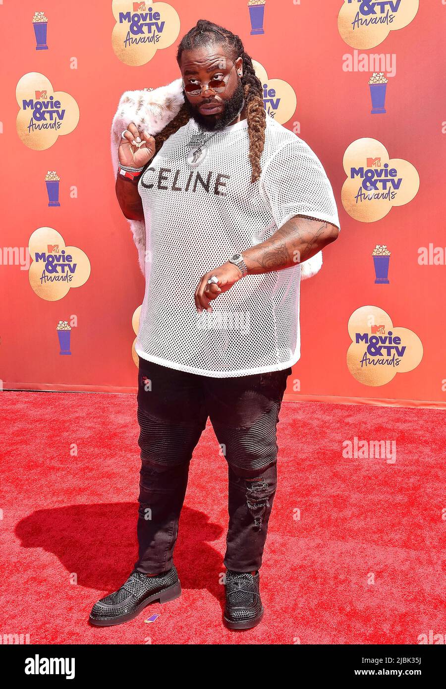Darren Brand attends the 2022 MTV Movie and TV Awards at Barker Hangar ...