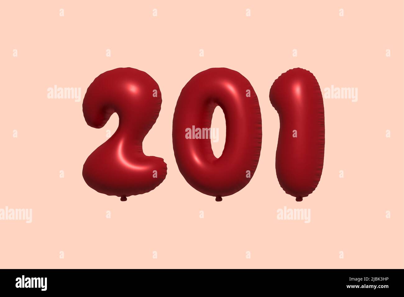 201 3d number balloon made of realistic metallic air balloon 3d ...