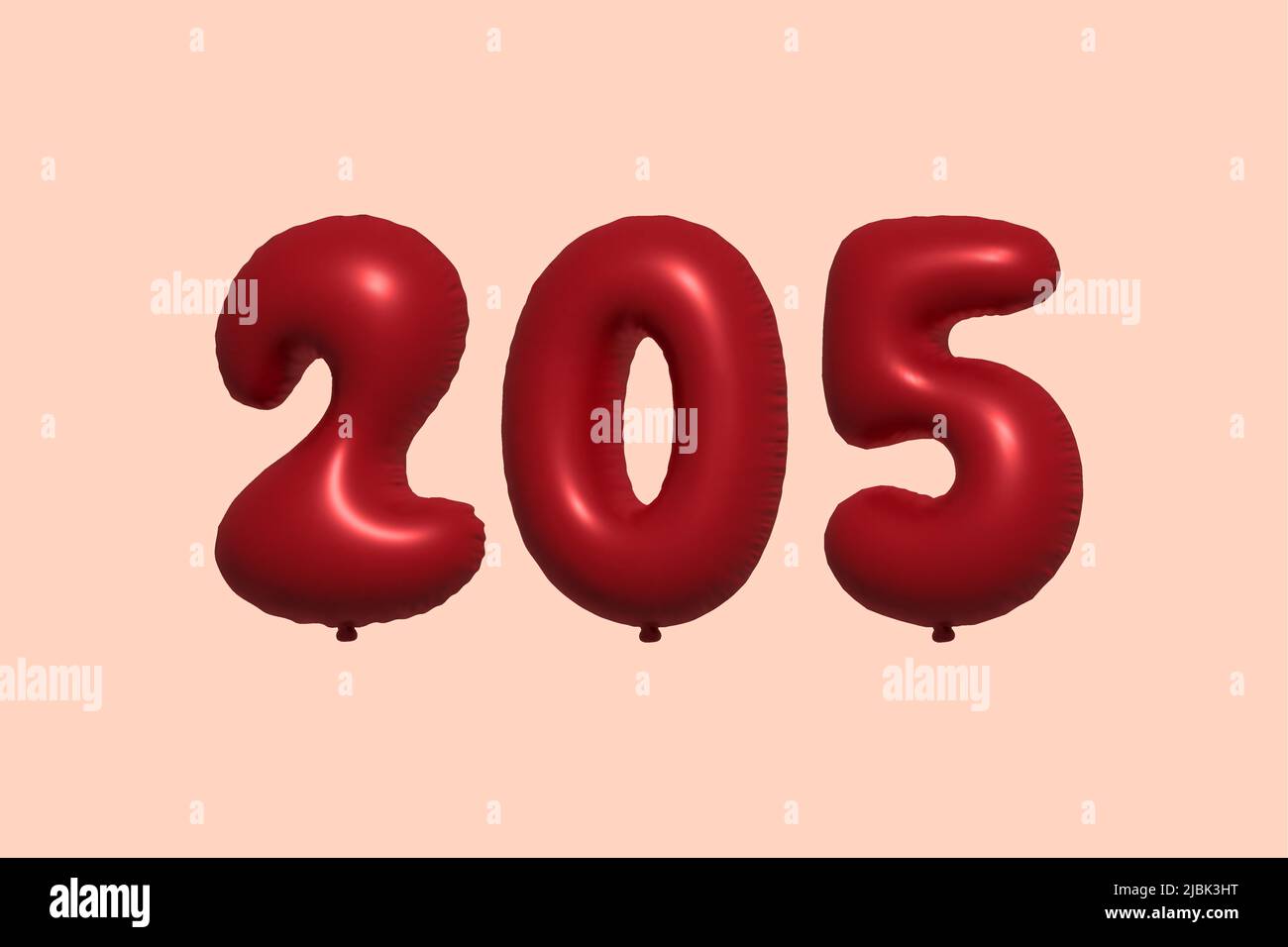 3d number 205 hi-res stock photography and images - Alamy