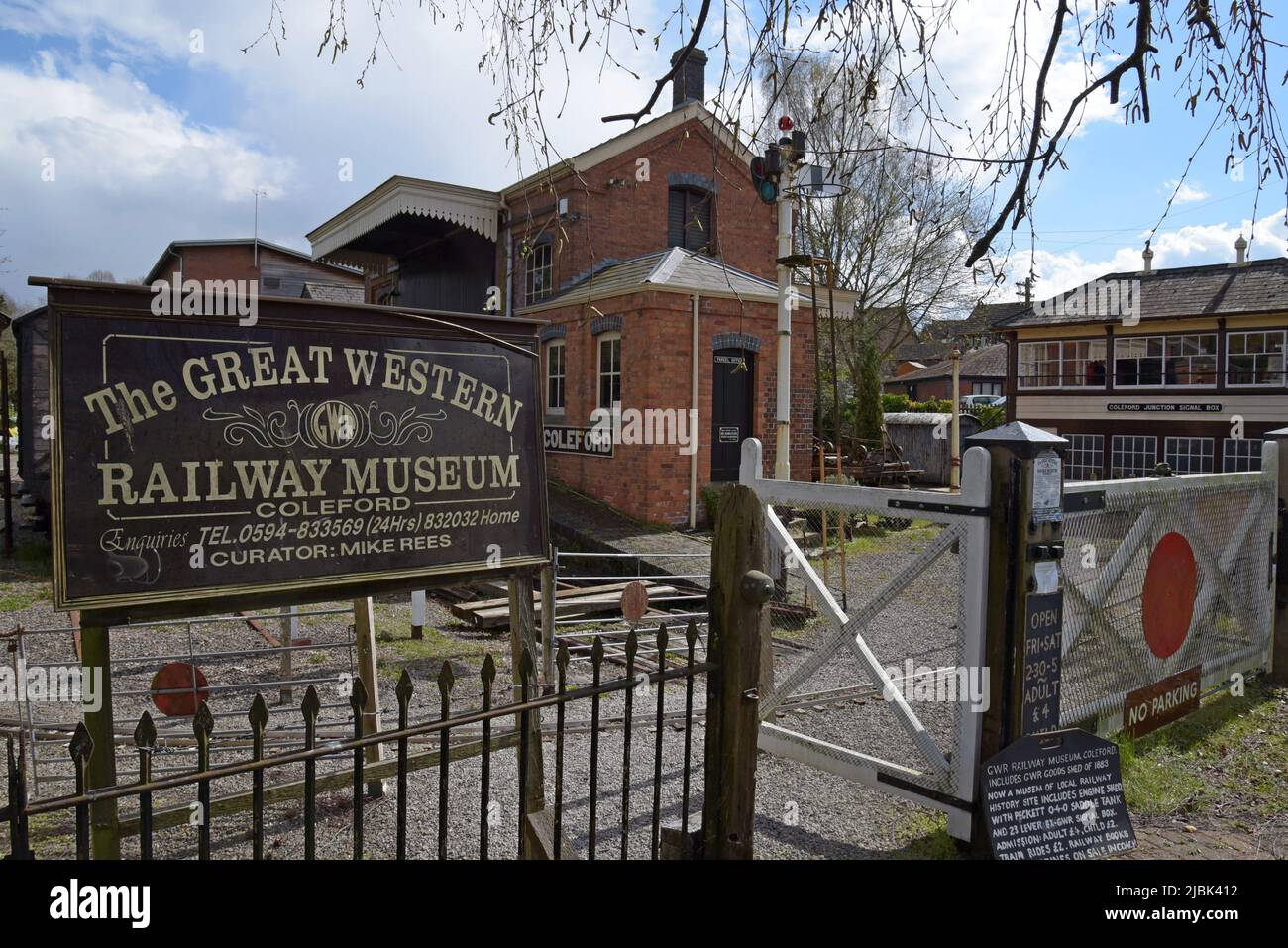The entrance to the Coleford Railway Museum, Coleford, Glos showing the ...