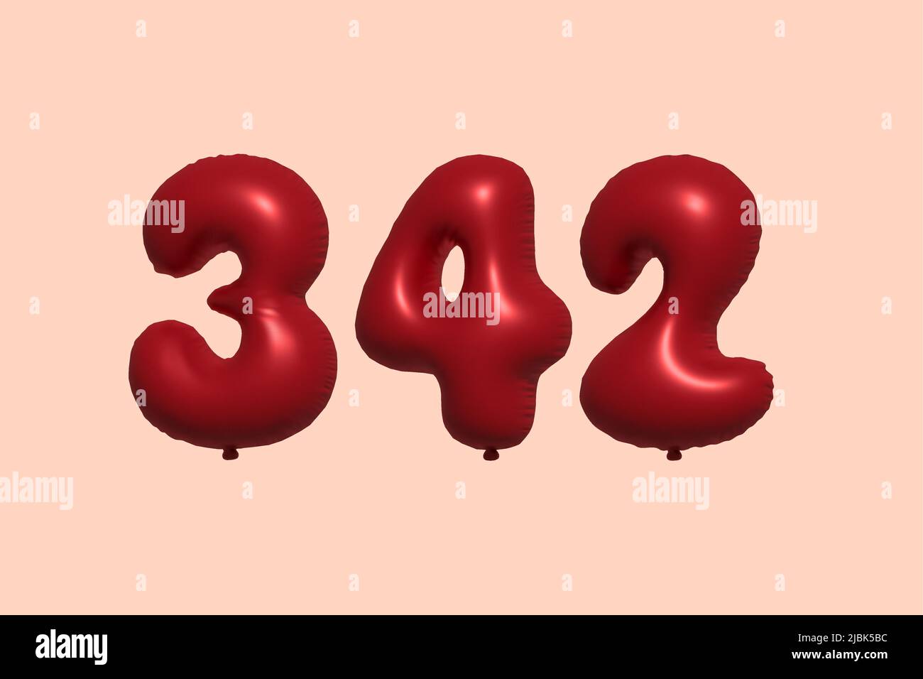 3d number 342 hi-res stock photography and images - Alamy