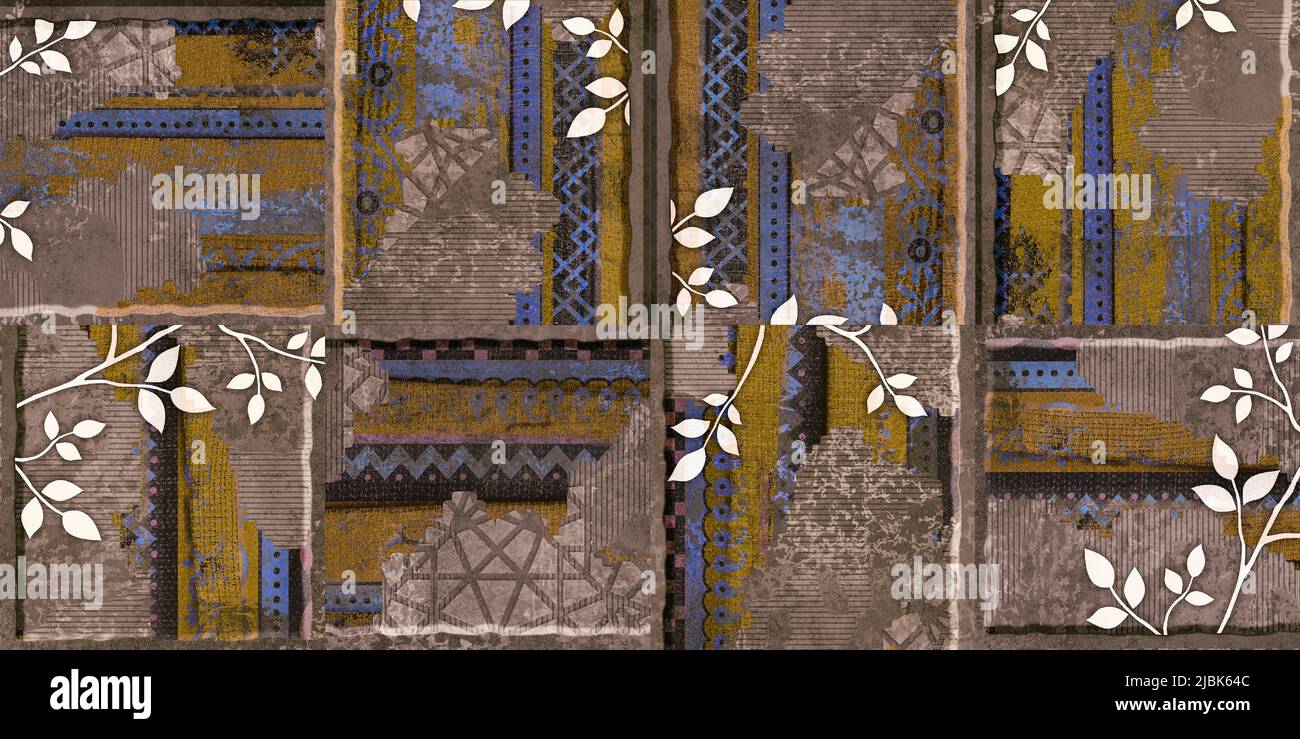 abstract geometric retro background, modern wallpaper design, cement ...