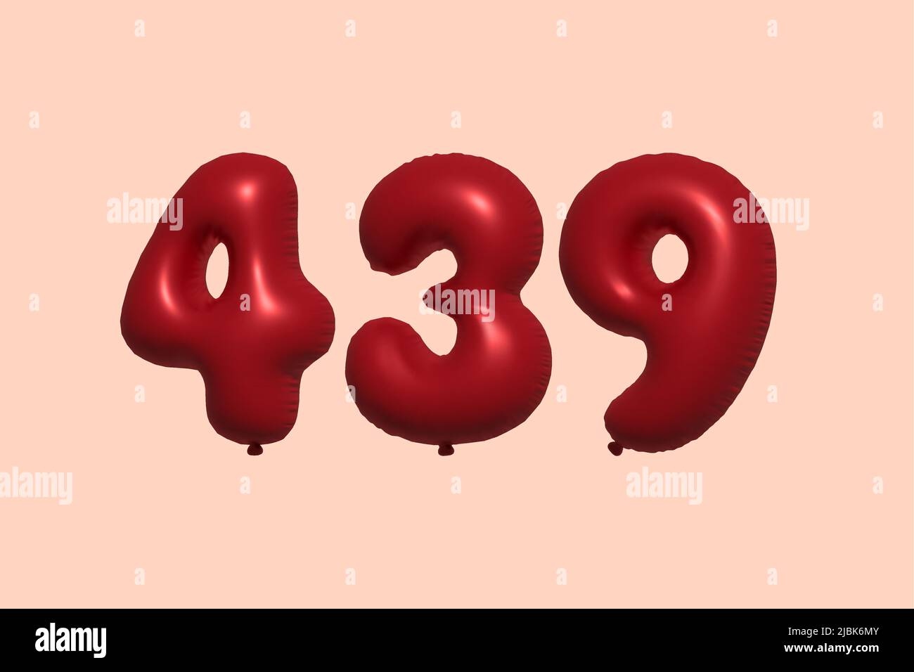 439 3d number balloon made of realistic metallic air balloon 3d ...