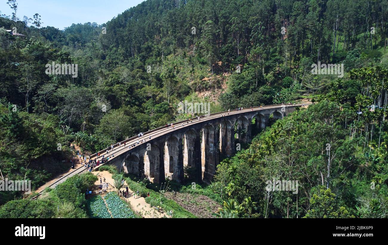 Aerial view of the Demodara nine-arch bridge Stock Photo - Alamy