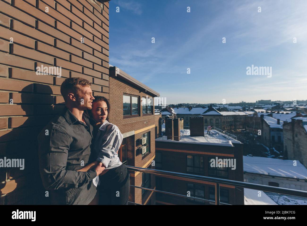 Beautiful women standing in balcony hi-res stock photography and images ...