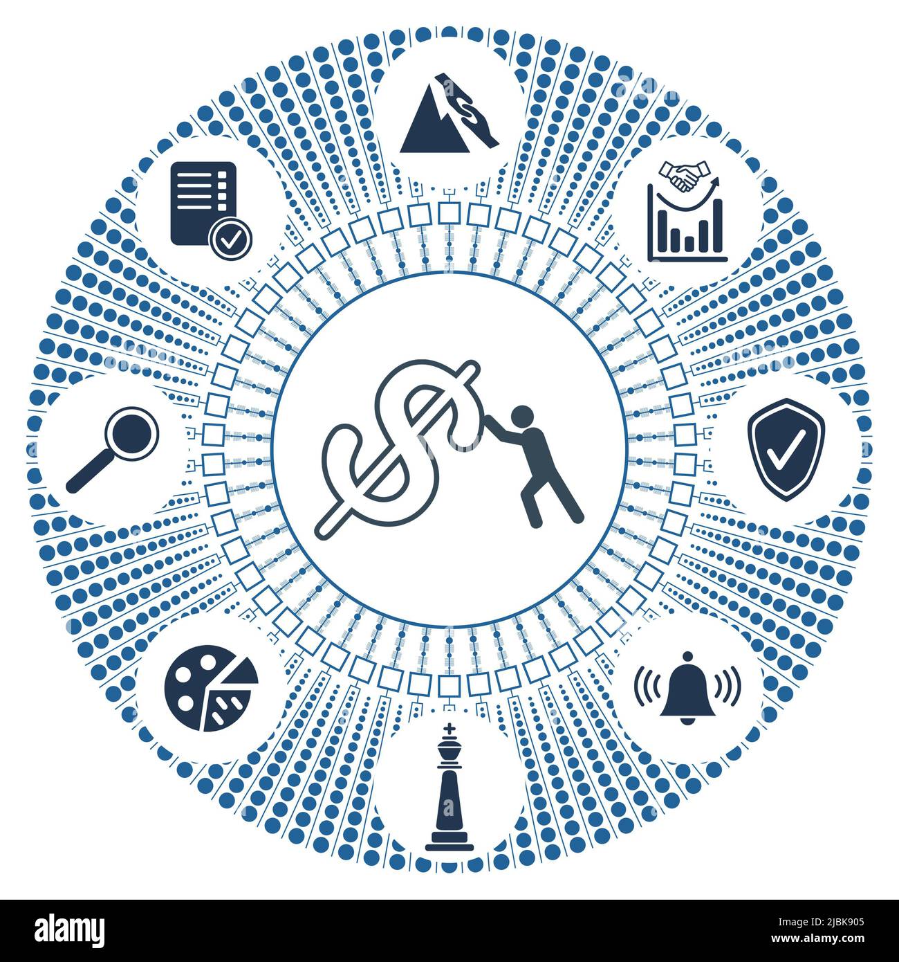 Crisis management concept icons Cut Out Stock Images & Pictures - Alamy