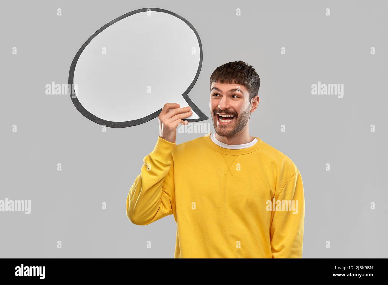 Cartoon man beard bubble hi-res stock photography and images - Alamy
