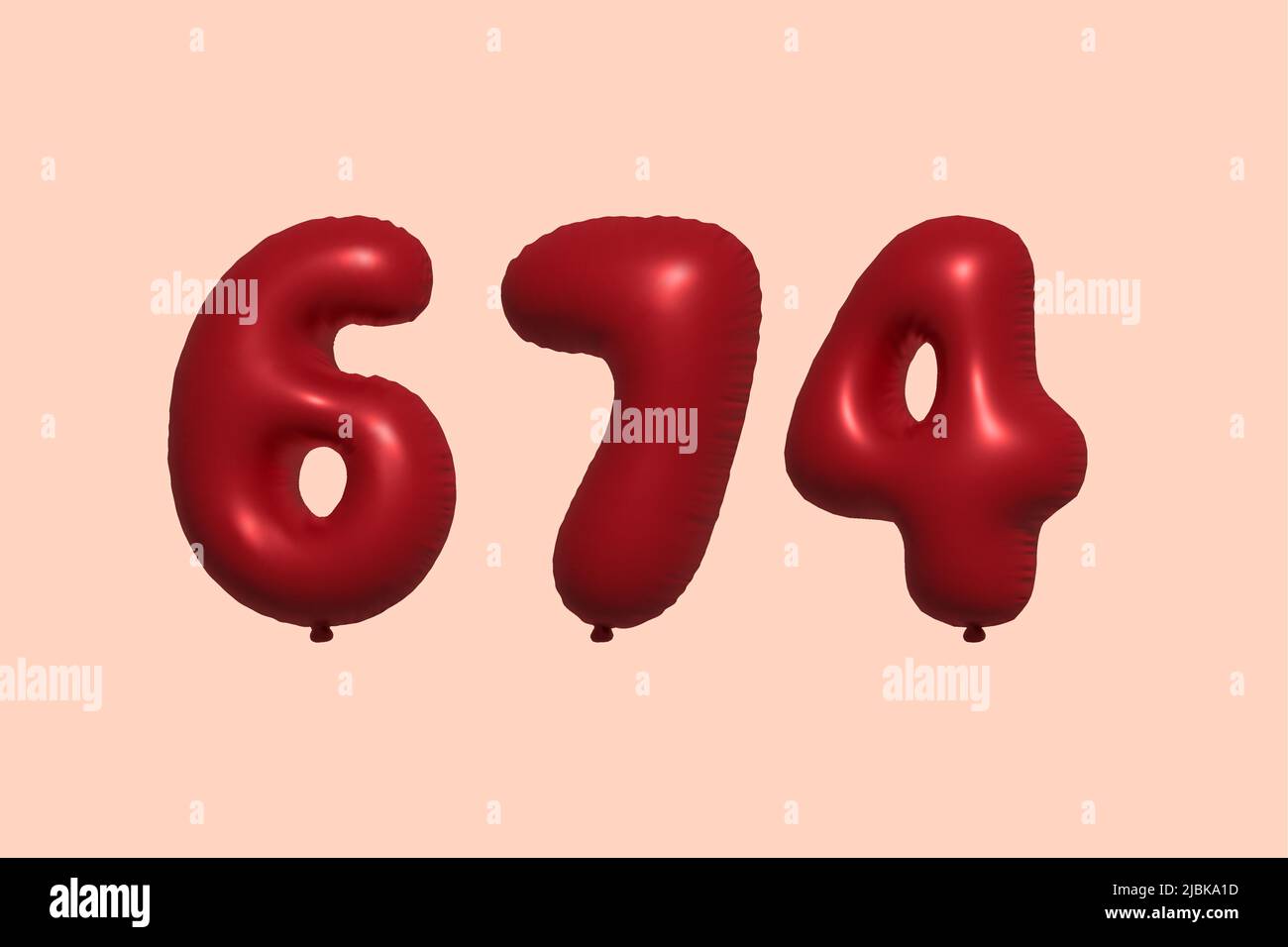 3d number 674 hi-res stock photography and images - Alamy