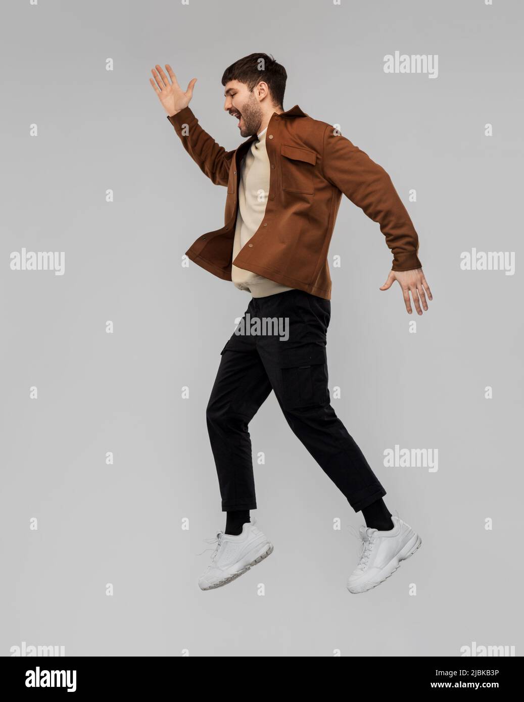 Jumping flying hi-res stock photography and images - Alamy