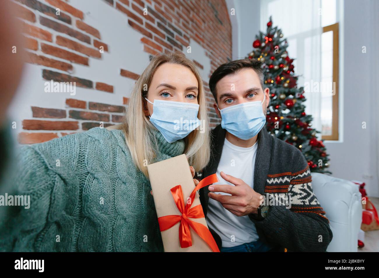 Family couple in love husband and wife in quarantine, during the New ...