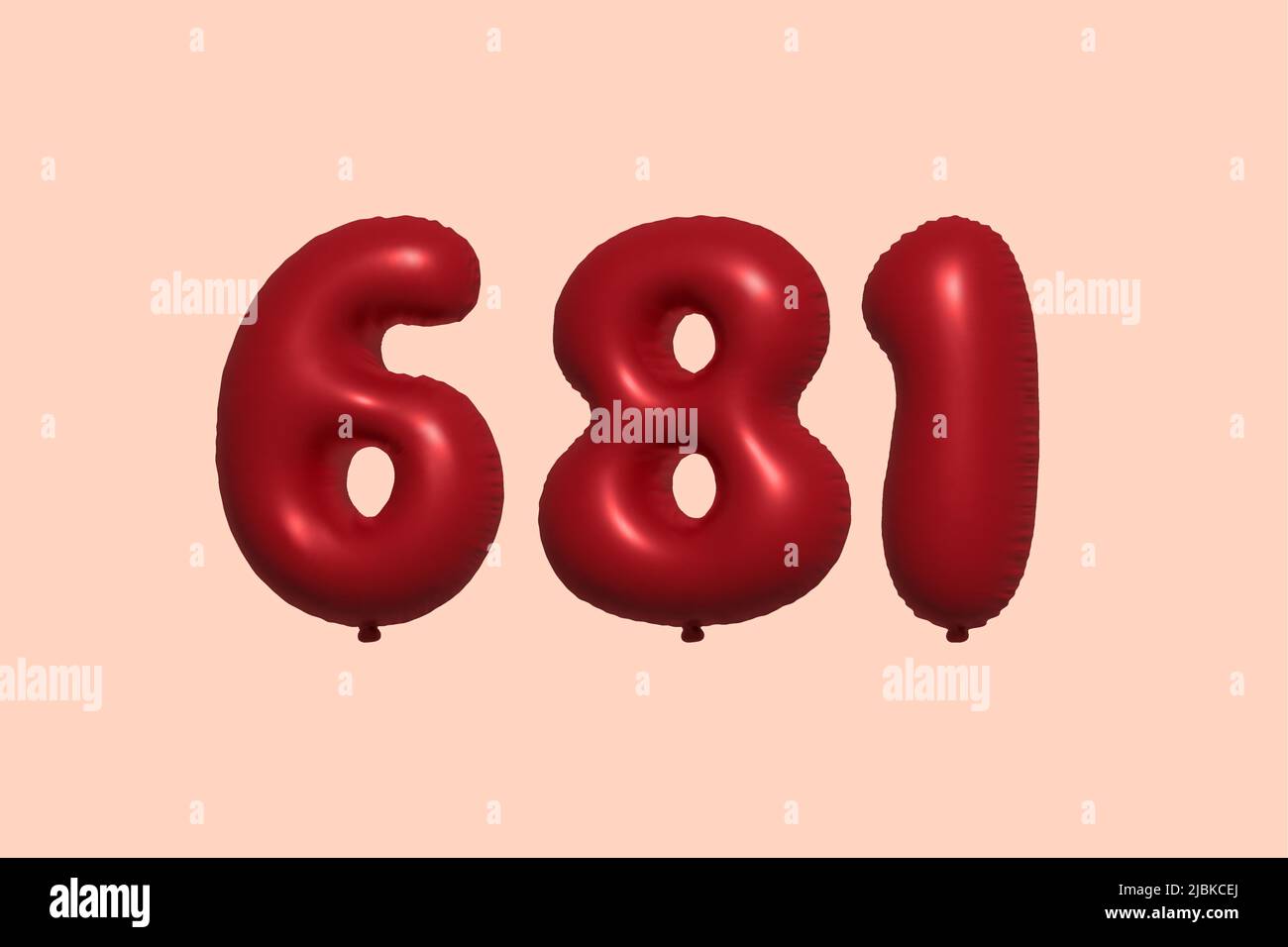 3d number 681 hi-res stock photography and images - Alamy