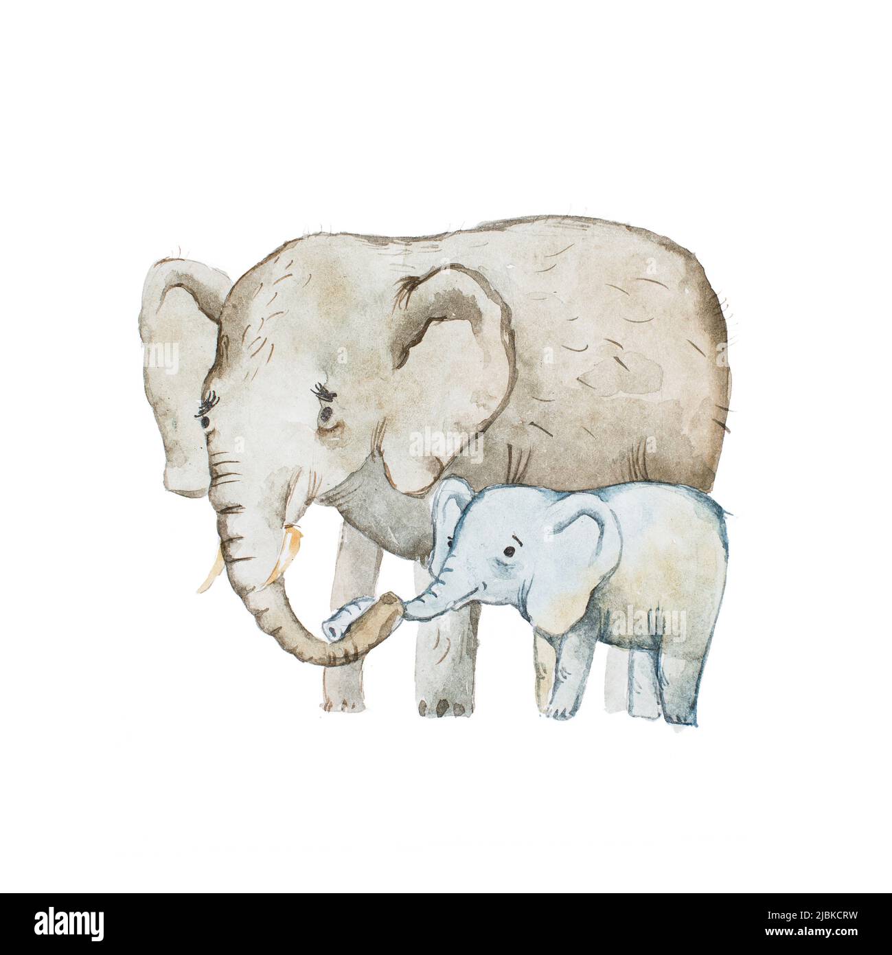 Mom And Baby Elephant Template