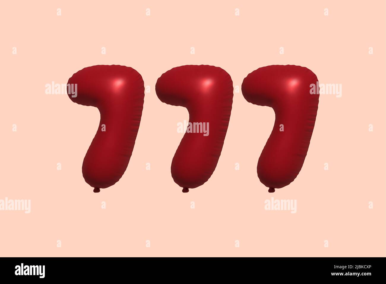 777 3d number balloon made of realistic metallic air balloon 3d ...